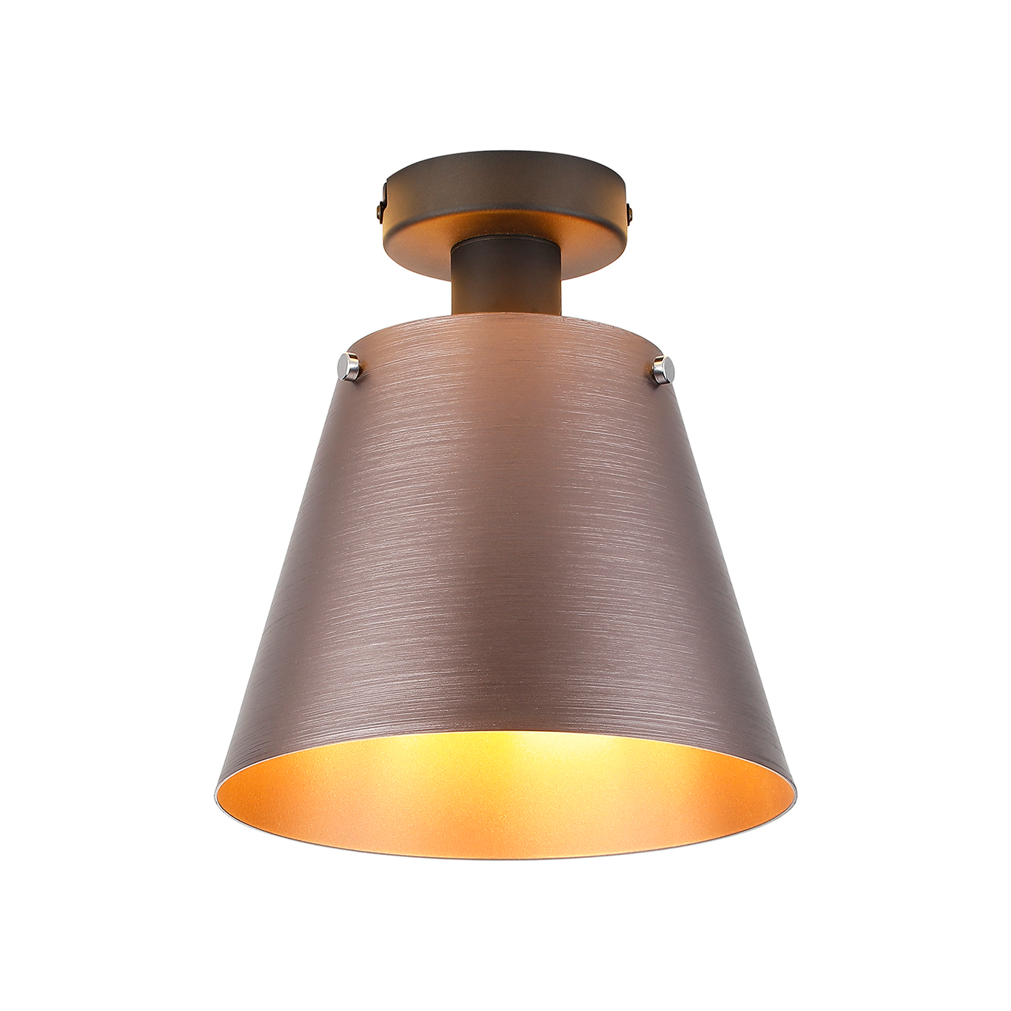 C-Lighting Hektor Ceiling Light With 23cm x 18cm Shade, 1 Light E27, S ...