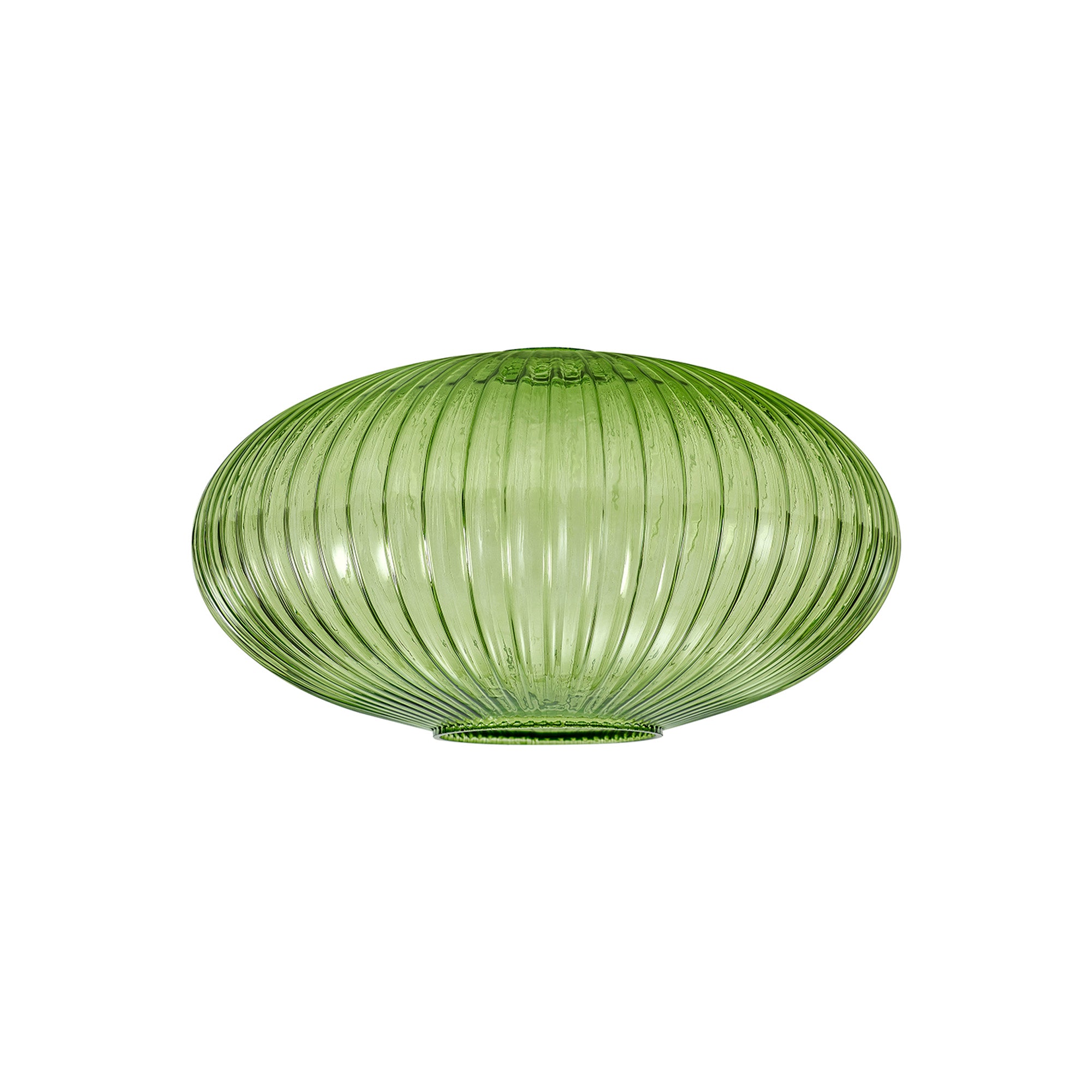 C-Lighting Chisel 30cm Oval Sphere Ribbed Glass, Green - 42112 ...